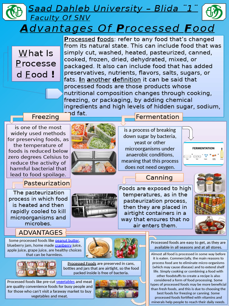 Saad Dahleb University - Blida 1 | PDF | Food Processing | Food ...