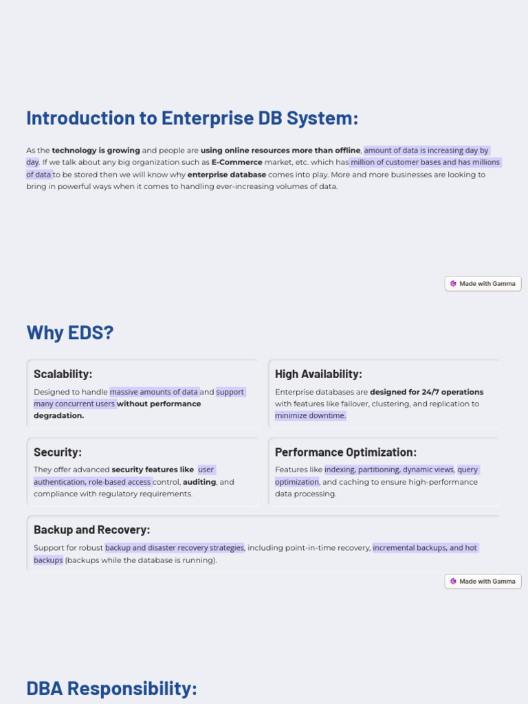 Overview of Enterprise Database Systems | PDF | Databases | Cache ...