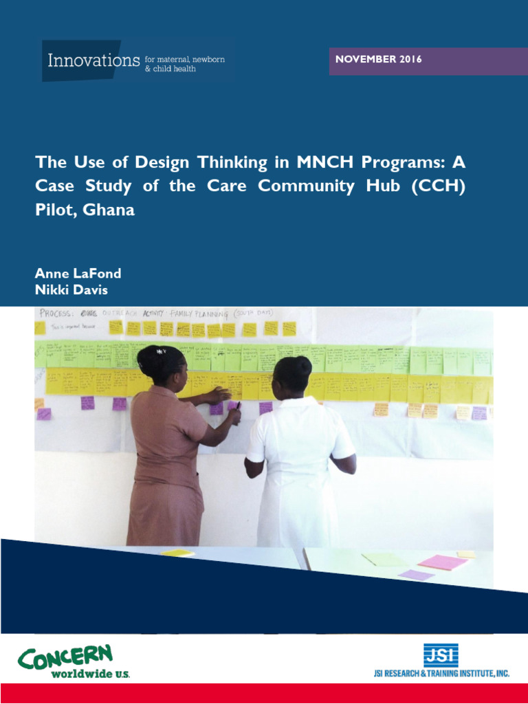 The Use of Design Thinking in MNCH Programs-CCH | PDF | Design Thinking | Thought