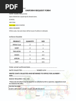 Employee Uniform Issue Form | PDF