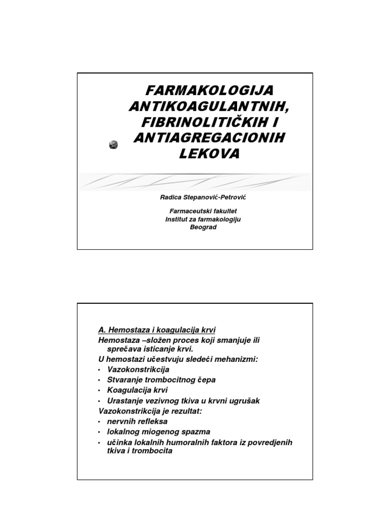 Antikoagulansi | PDF