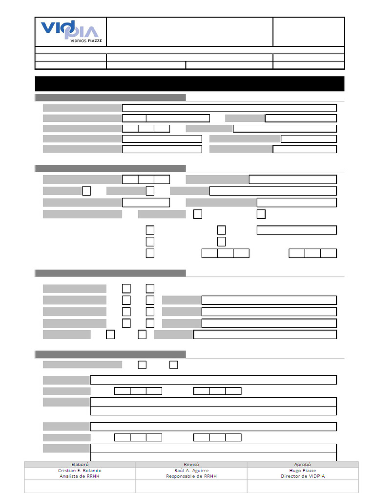 F.FH.03 Formulario Alta Empleado | PDF