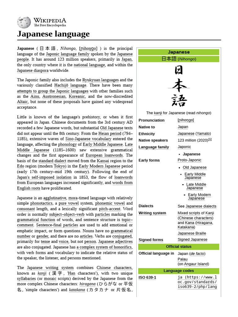 Japanese Language | PDF | Japanese Language | Syllable