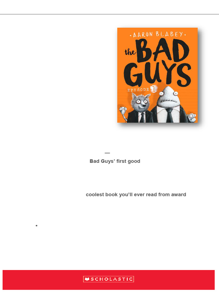 The Bad Guys Episode 1: Aaron Blabey | PDF