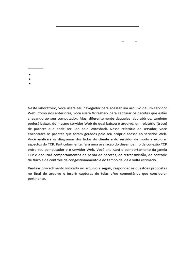 Prática 5 Wireshark - Lab - TCP | PDF | Transmission Control Protocol | Communications Protocols