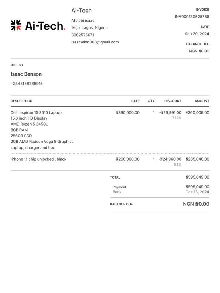 INV000180625756 | PDF | Personal Computers | Computer Hardware