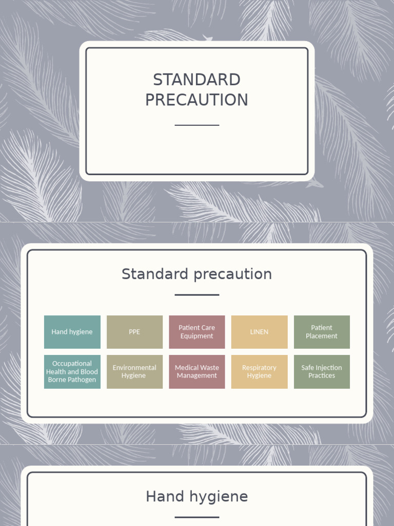 Standard Precaution | PDF | Injection (Medicine) | Personal Protective ...
