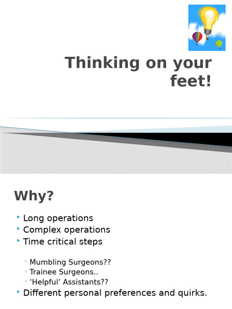 Theatres Presentation Thinking On Your Feet | PDF