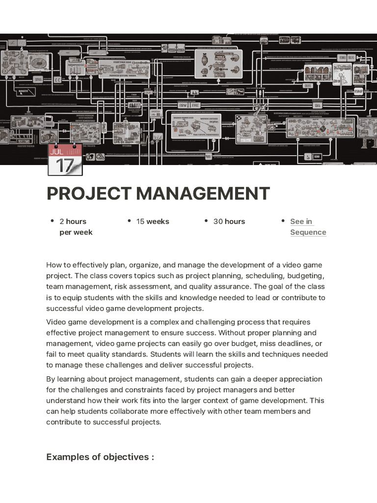 Video Game Project Management Course | PDF | Business | Art