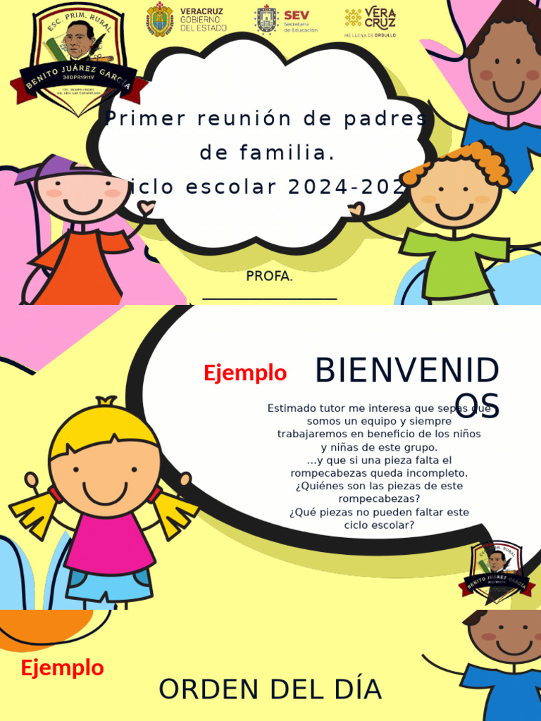 Ejemplo Primera Reunion de Padres de Familia | PDF