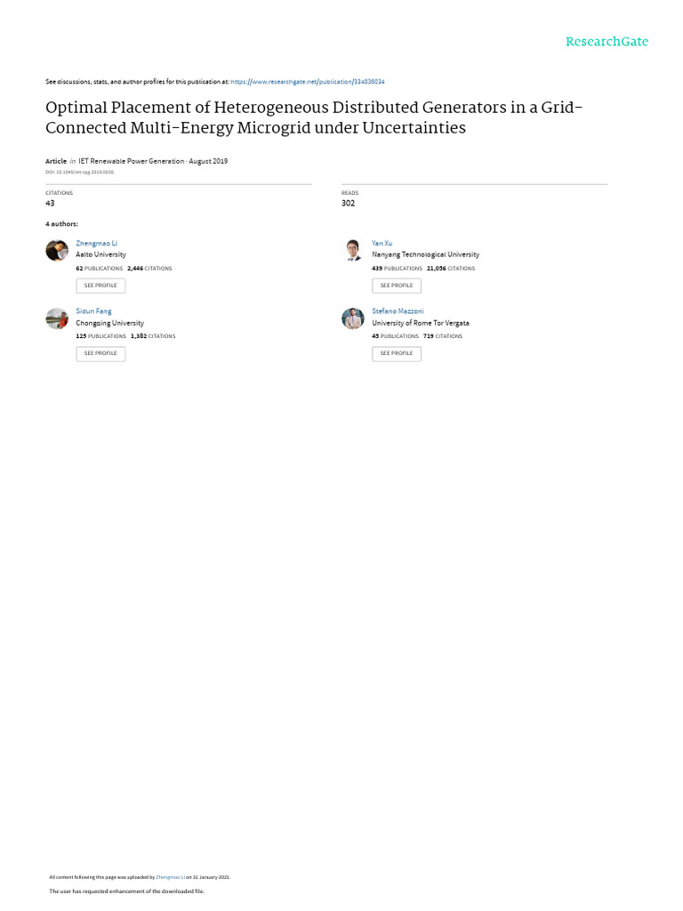 Iet-Rpg 2019 00361 | PDF | Mathematical Optimization | Distributed Generation