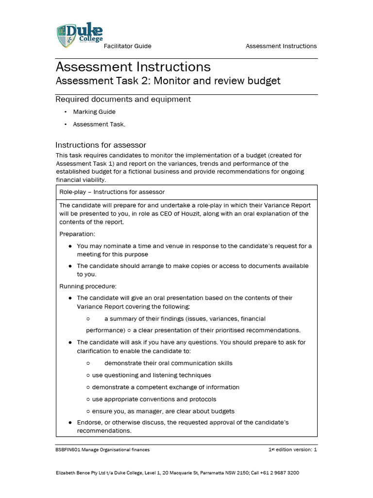 Assessment Task 2 Instructions | PDF | Learning