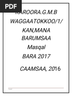 Qajjeelfama Jijjiiraa Barsiistotaafi HMB Bedru | PDF