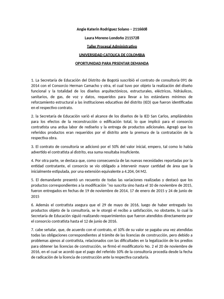 Taller Procesal Administrativo | PDF | Ley administrativa | Nulo (ley)