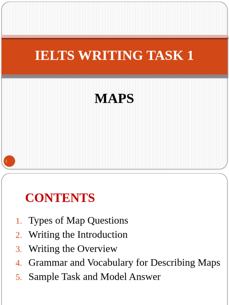 IELTS Writing-Task-1-Maps | PDF | Language Mechanics | Grammar