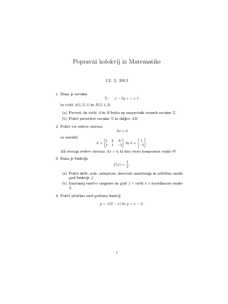 Matb 1213 pk2 | PDF