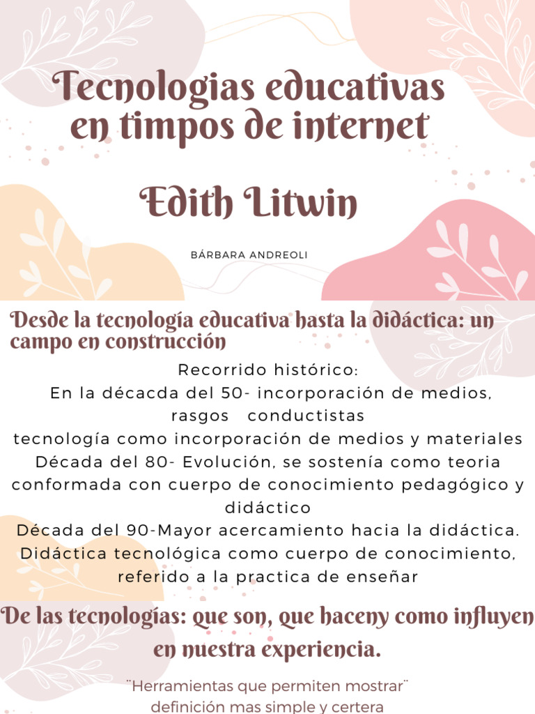 Edith Litwin Tec Educativas | PDF | Informática
