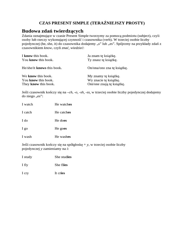 Present Simple | PDF