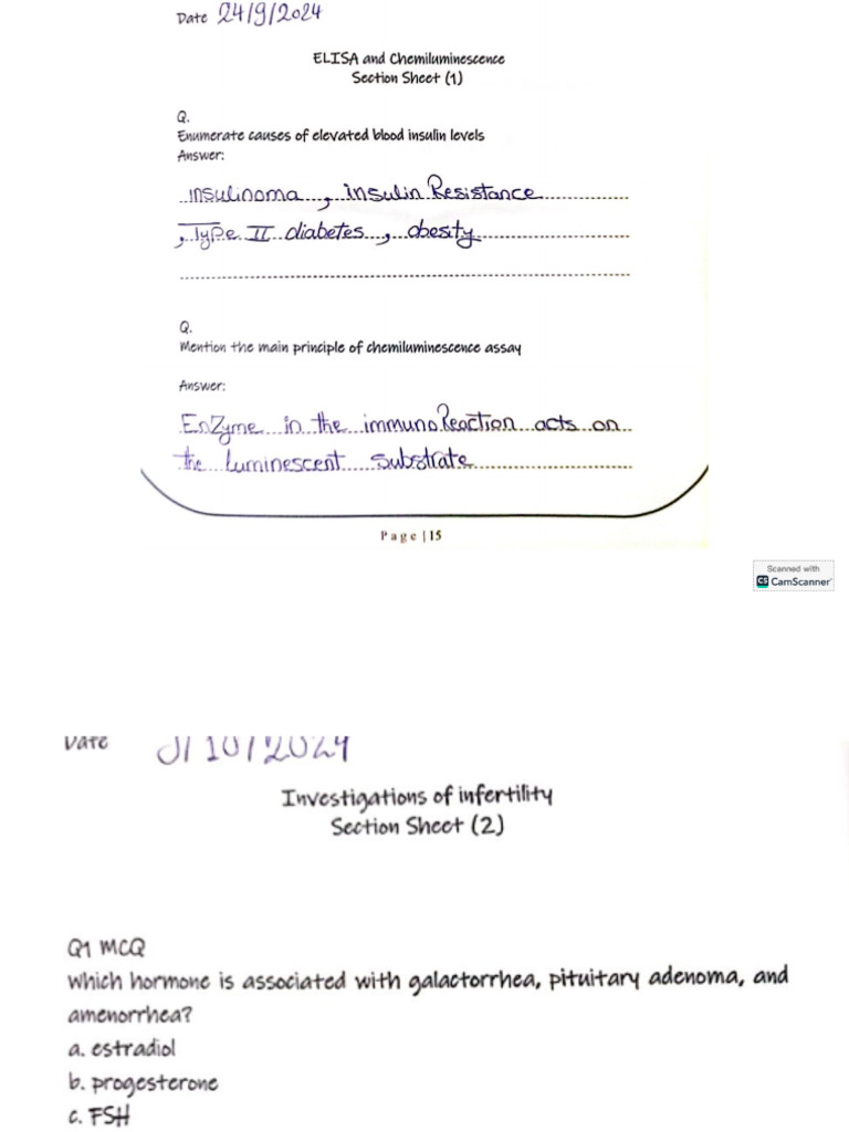 Biochemistry Sheet Answers | PDF