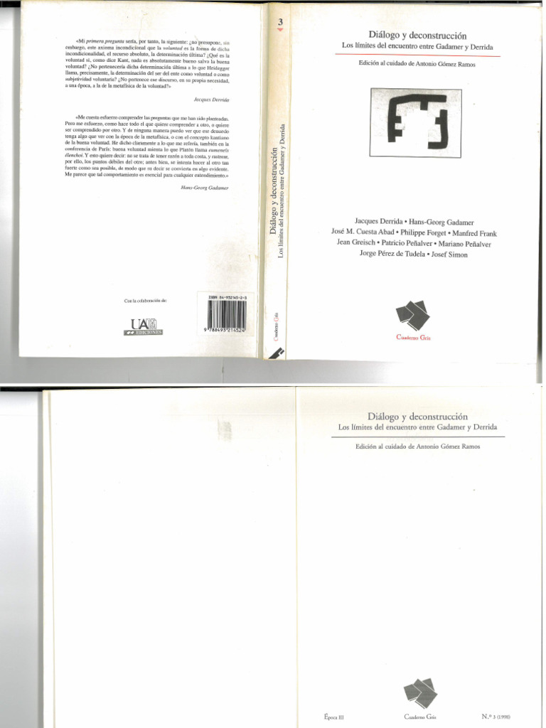 Dialogo y Deconstruccion - Philippe Forget Traducido Por Antonio Gómez ...