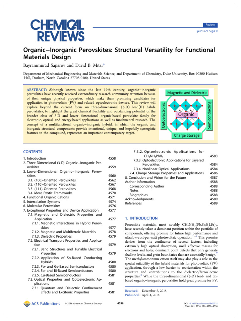 Saparov 2016 | PDF | Ion | Valence (Chemistry)
