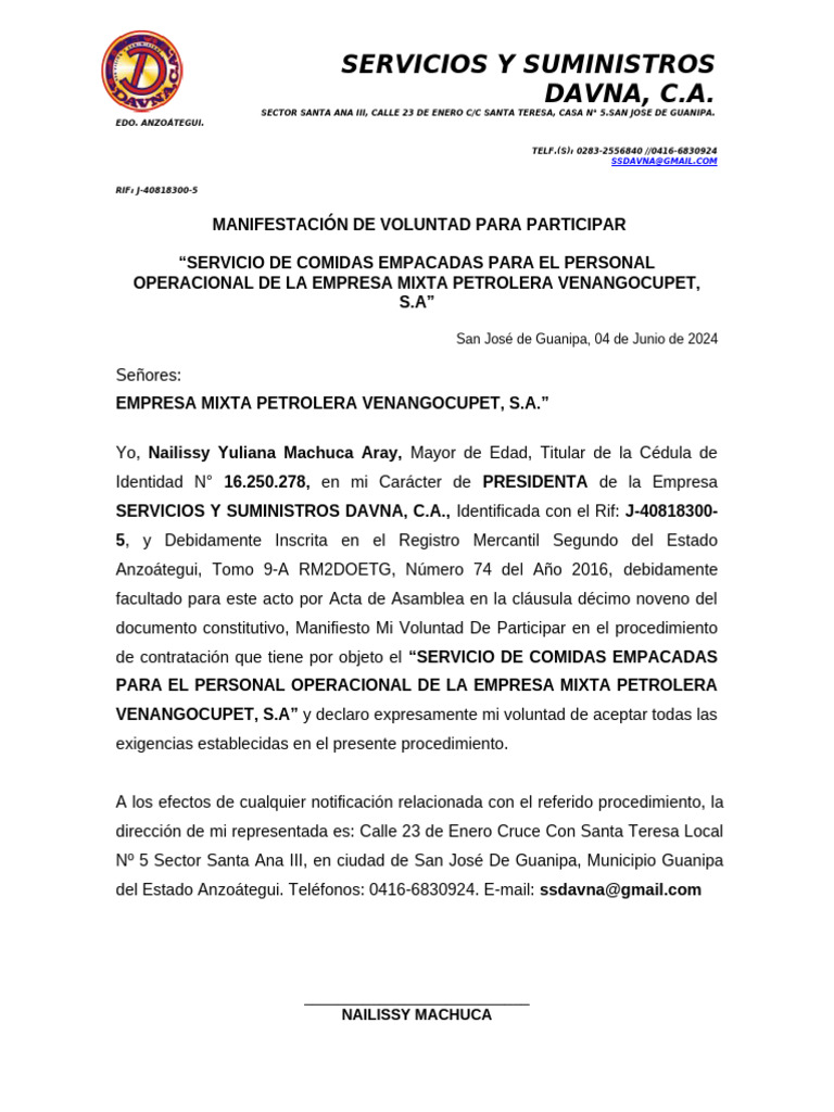 COMIDAS | PDF | Documento de identidad | Venezuela