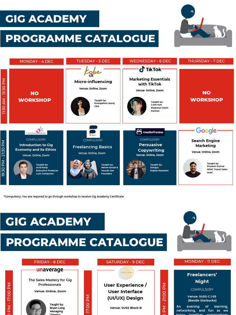 Gig Academy Workshop Schedule 2023 | PDF | Information Technology ...