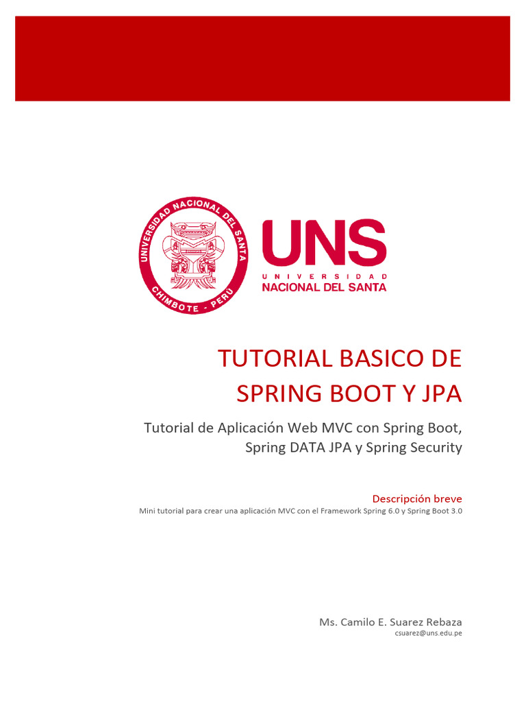 Tutorial SpringBoot JPA v2023 - Parte 07 - Controller | PDF ...