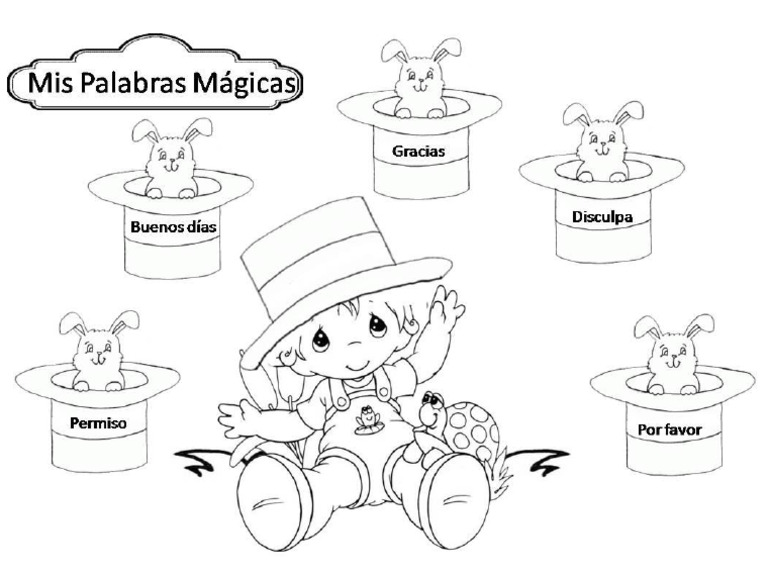 Palabras Magicas para Colorear | PDF