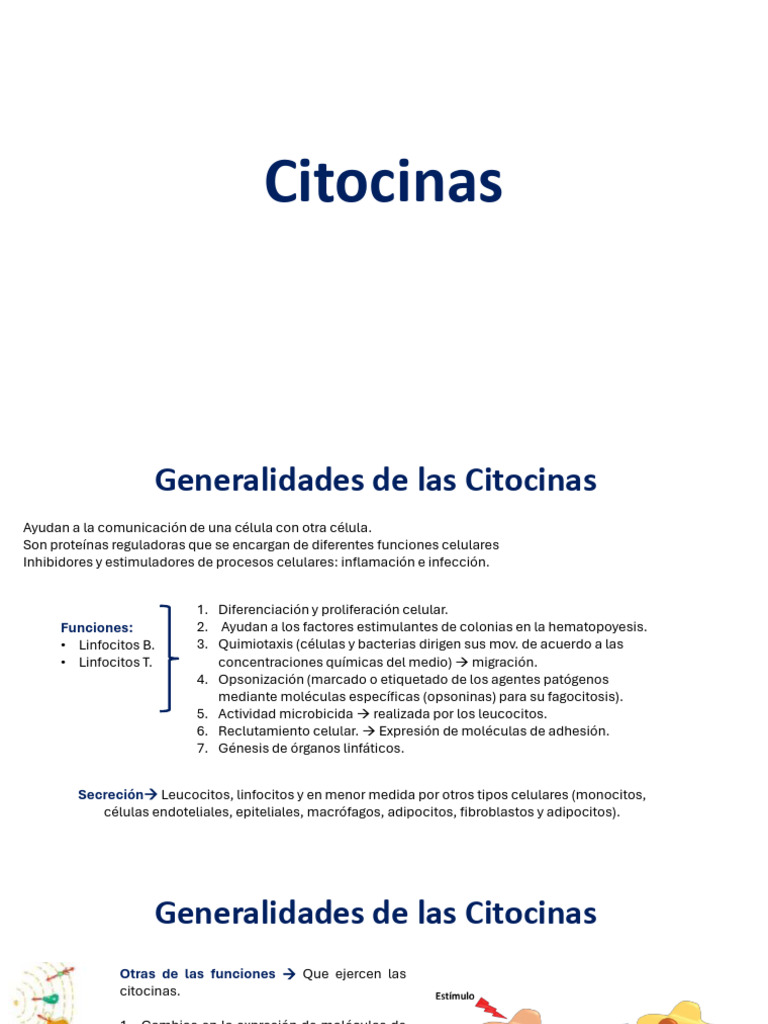 Citocinas | PDF | Citocina | Sistema inmune