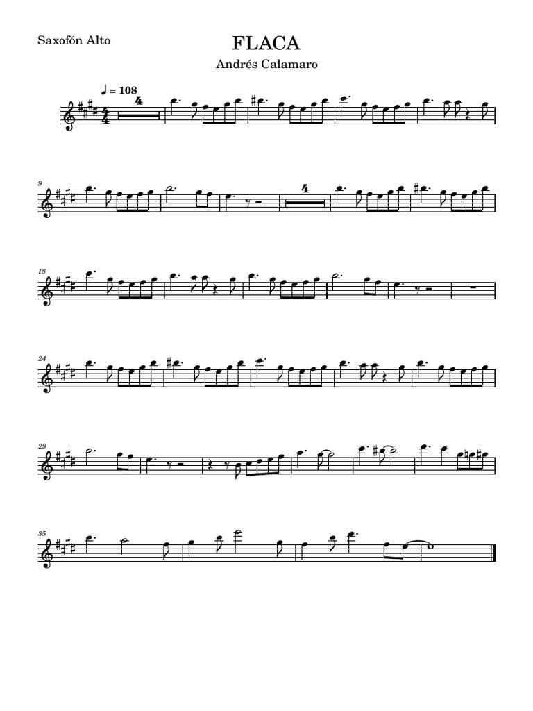 FLACA Saxofón Alto | PDF