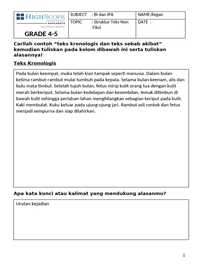 BI 4-5 Jenis Struktur Teks Non Fiksi (Enrichment) | PDF | Ilmu Sosial ...