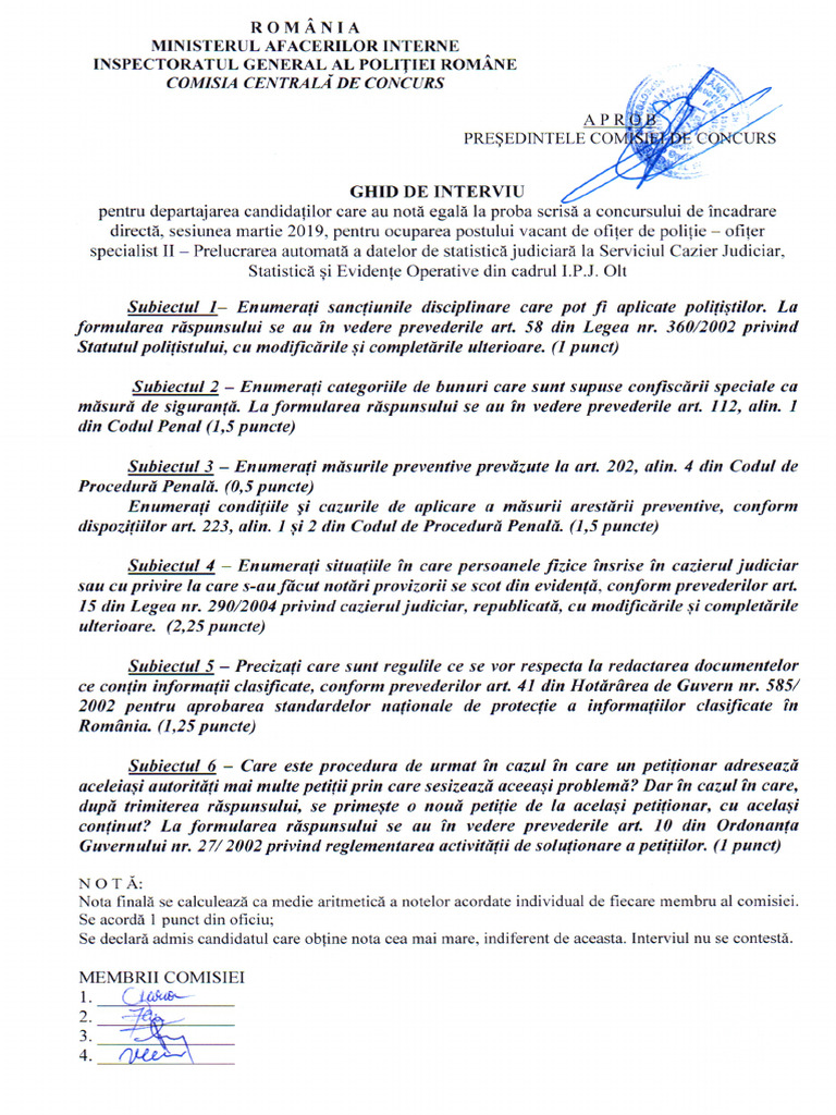 Ghid de Interviu DCJSEO | PDF