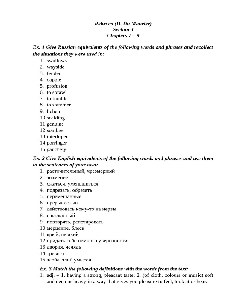 Rebecca 3 Tasks | PDF