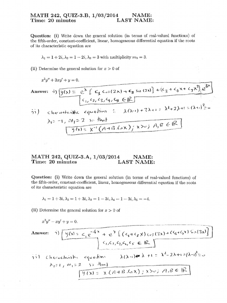 Quiz3 Solution | PDF