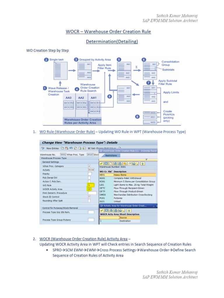 WOCR Determination in SAP EWM | PDF