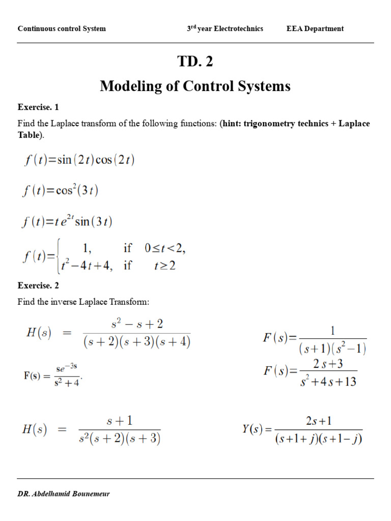 TD 2 | PDF | Teaching Methods & Materials | Science & Mathematics