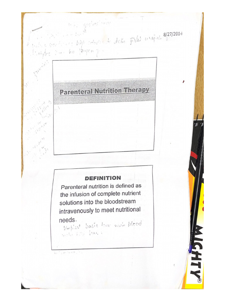 Parenteral Nutrition Therapy | PDF