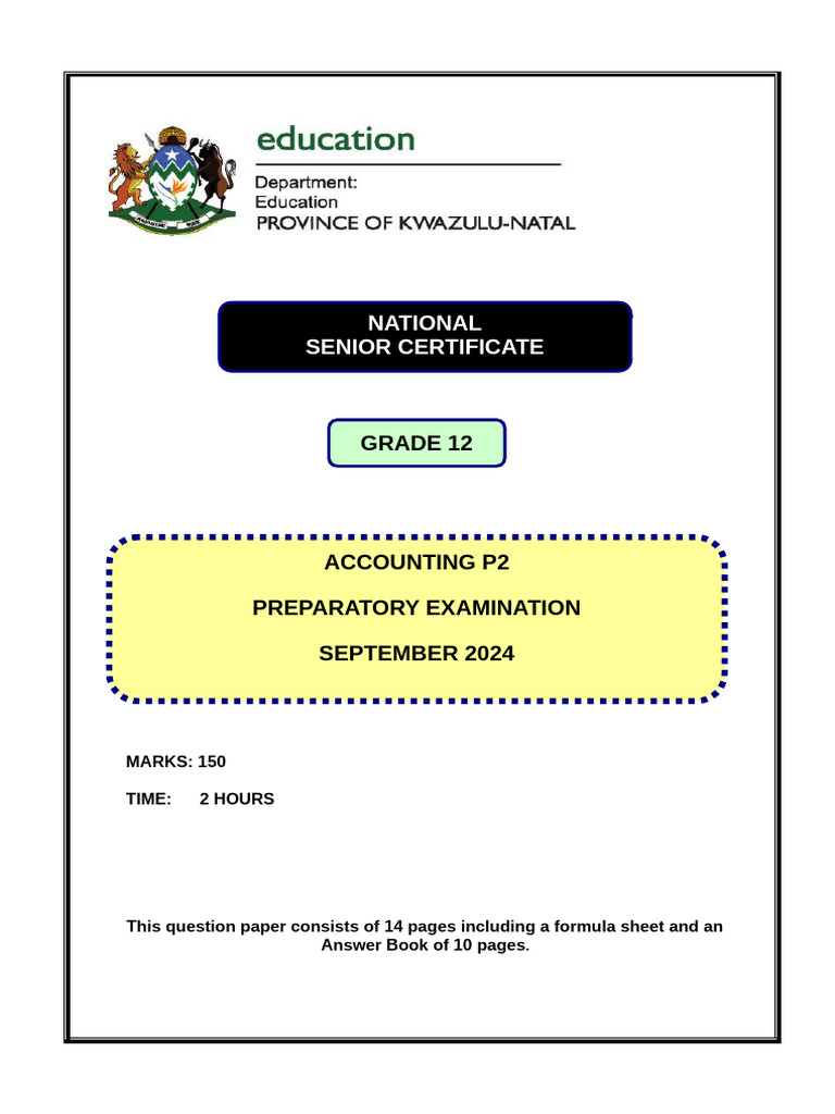 Accounting P2 September 2024 QP Final | PDF | Dividend | Value Added Tax