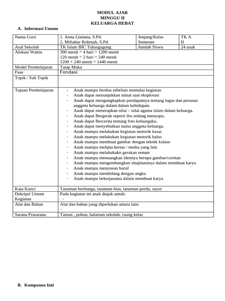 Modul Ajar Minggu 4 | PDF