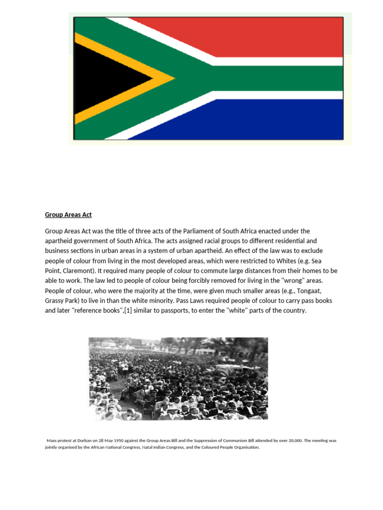 Group Areas Act | PDF | Politics And Race | Discrimination & Race Relations