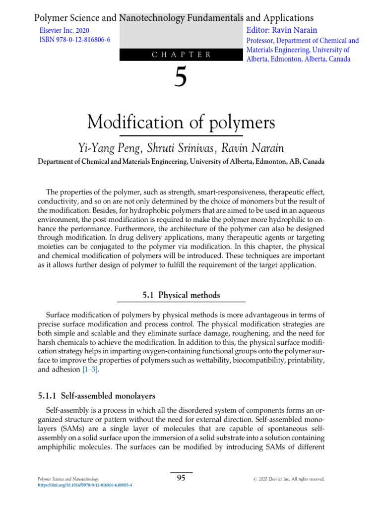 2020 Modification of Polymers | PDF | Ionizing Radiation | Radiation