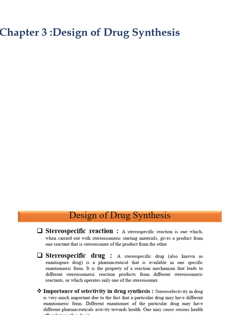 Chapter 3 Drug Synthesis | PDF | Vitamin C | Acid