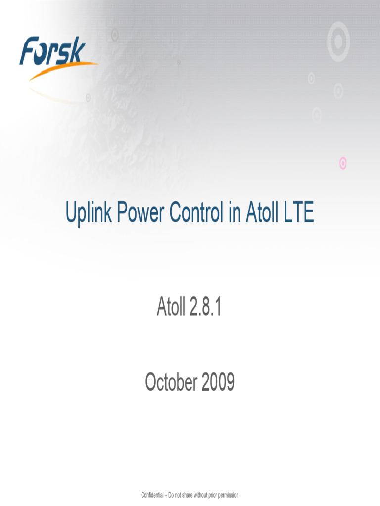 Atoll LTE Uplink Power Control | PDF | Computer Engineering | Radio Technology