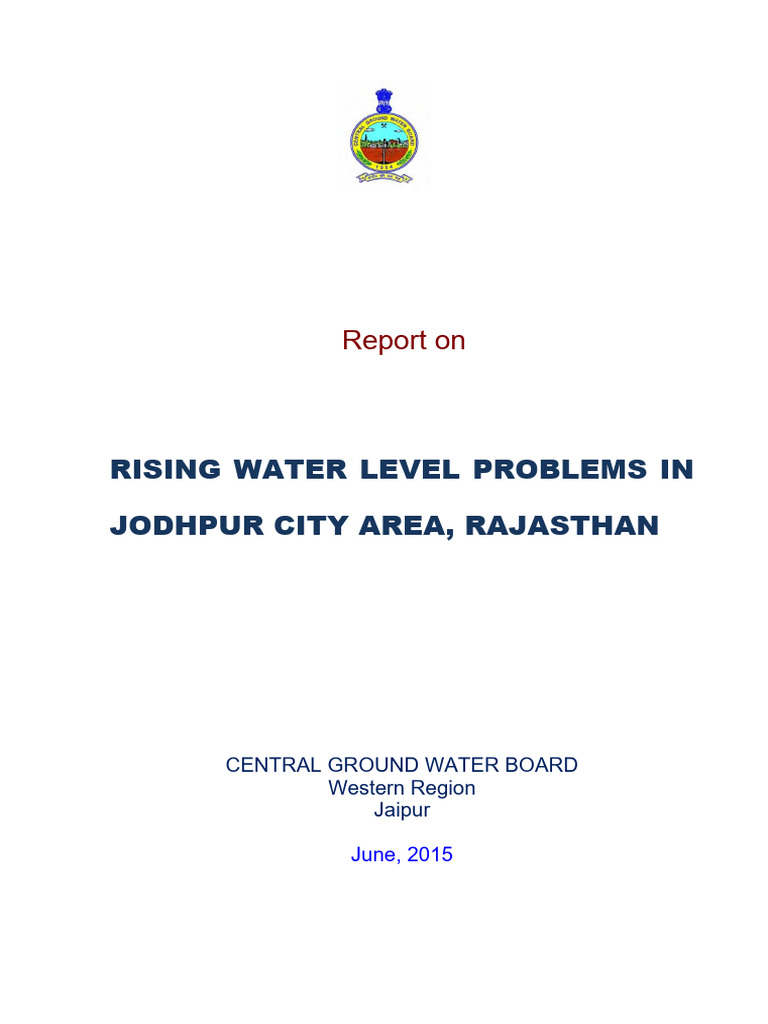 JodhpurCityRising WL Final Report | PDF | Groundwater | Aquifer