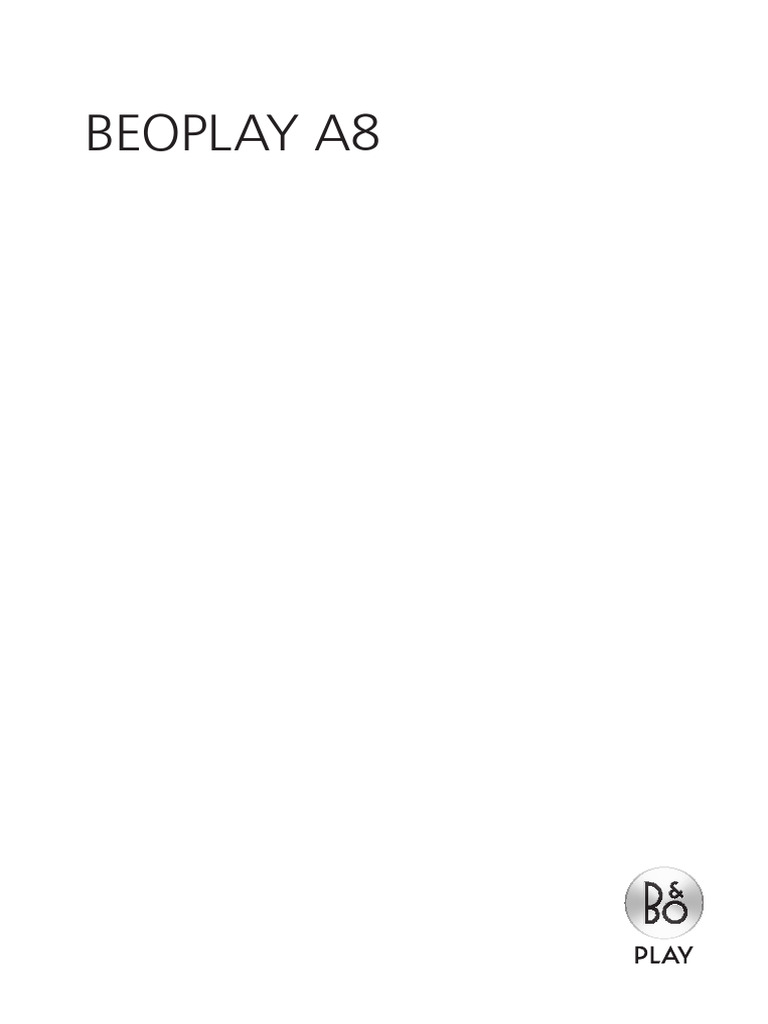 Bang & Olufsen A8 User Guide Multilanguage Manual | PDF | I Pod | I Pad