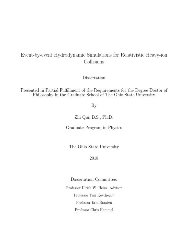 Event-By-Event Hydrodynamic Simulations For Relativistic Heavy-Ion ...