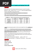 isolation-of-casein-from-milk-lab-report | PDF | Milk | Proteins