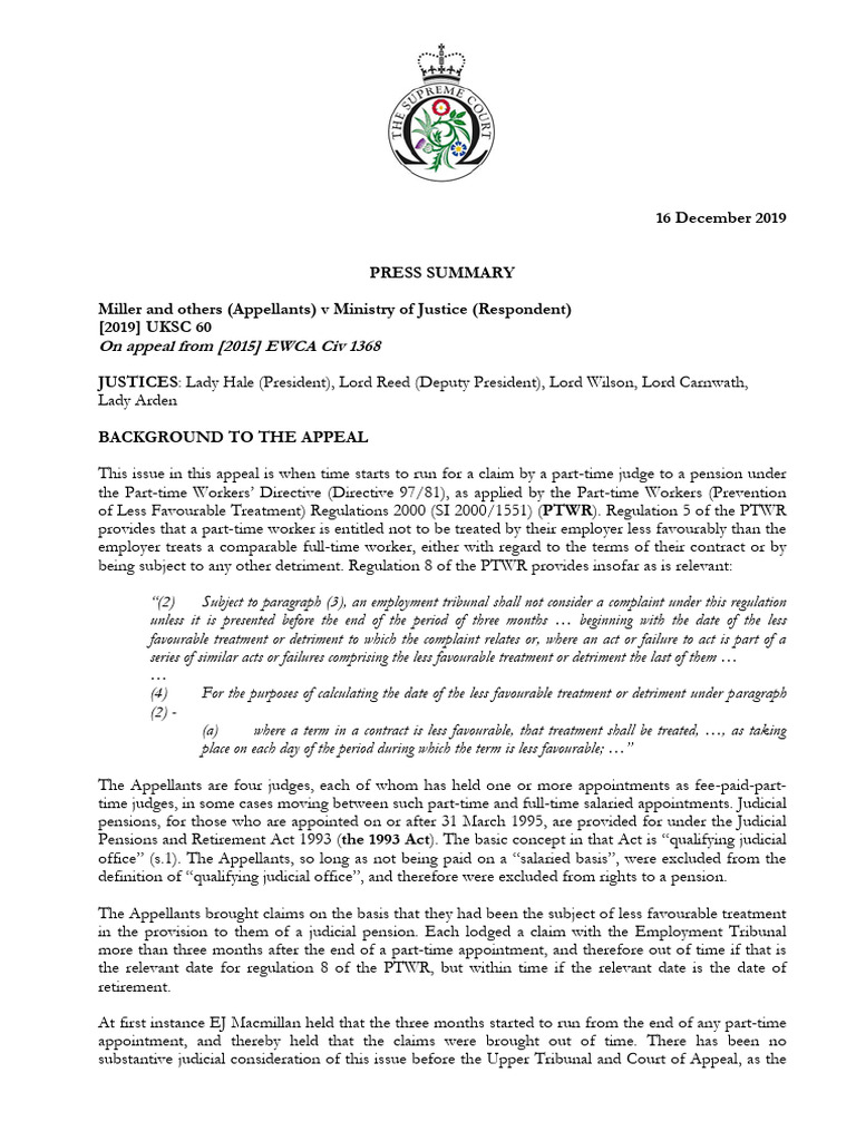 Uksc 2015 0246 Press Summary | PDF | Appeal | Judgment (Law)