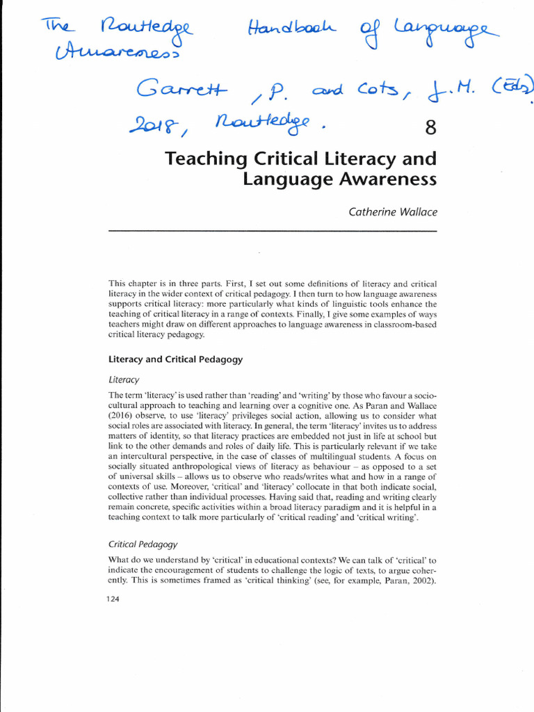 Teaching Critical Literacy and Language Awareness | PDF | Critical ...